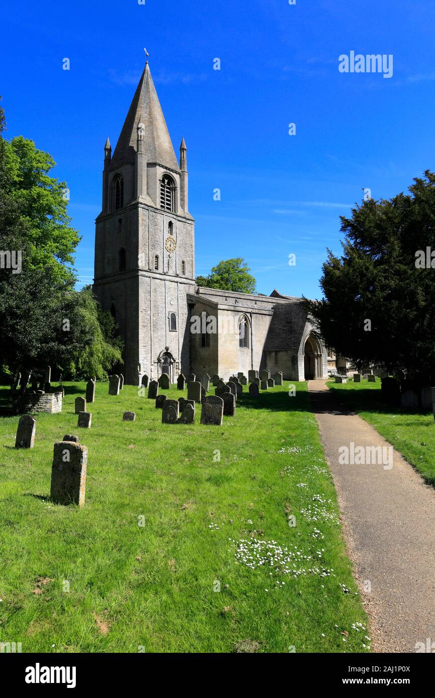 St Johns church, Barnack village, Cambridgeshire, England UK Stock ...