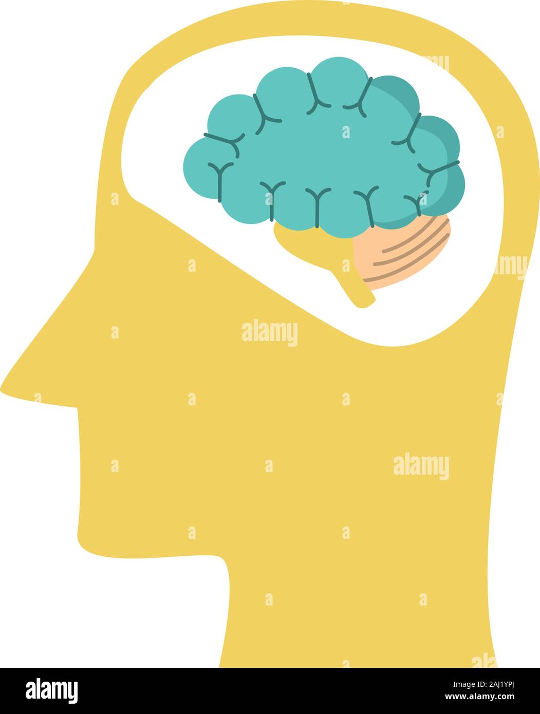 Profile head colorful brain icon hi-res stock photography and images ...