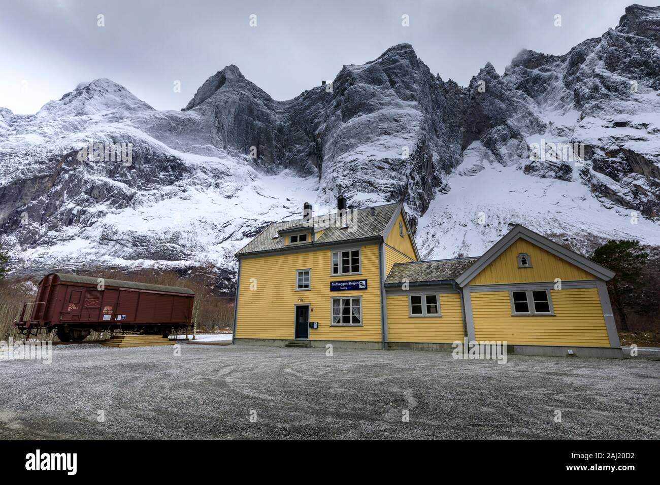 Trollveggen (Troll Wall), Rauma Railway station, Romsdalen Valley ...