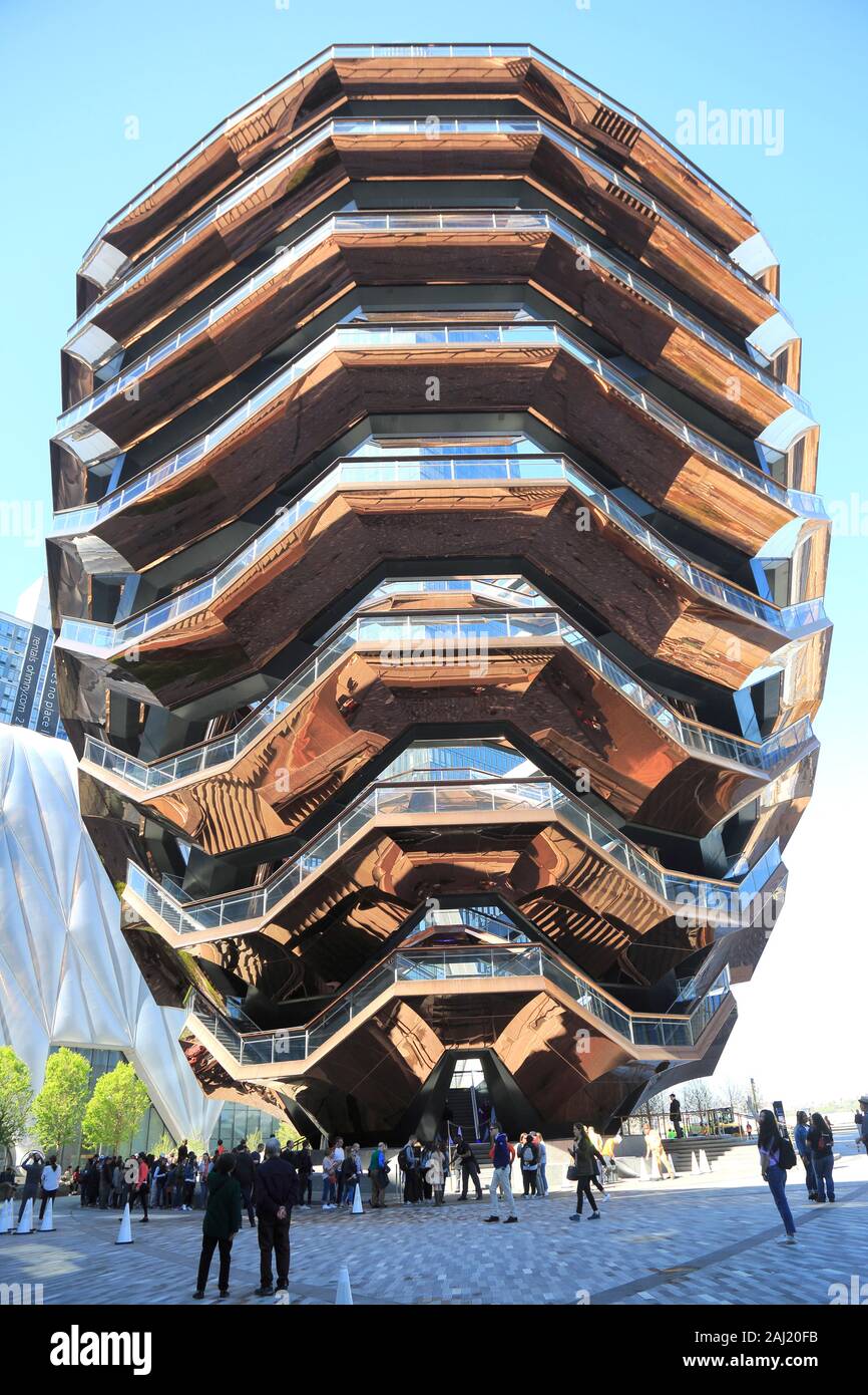 The Vessel, Staircase, Hudson Yards, Manhattan, New York City, USA ...