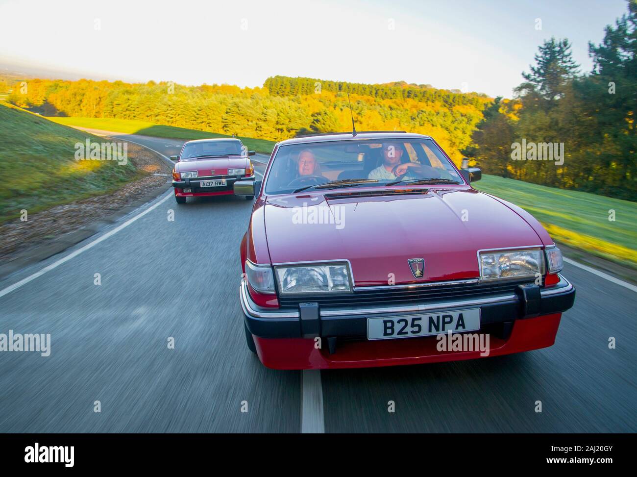 Rover SD1 driving together - 1985 2000 (left) and 1985 V8 Vitesse ...
