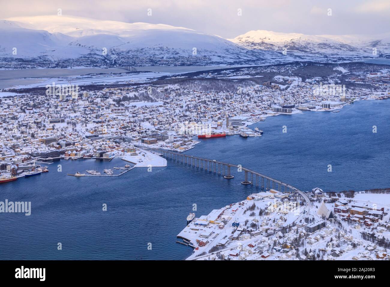 Tromso city norway mount storsteinen hi-res stock photography and ...