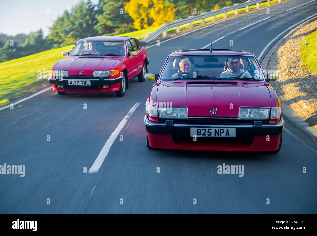Rover SD1 driving together - 1985 2000 (left) and 1985 V8 Vitesse ...