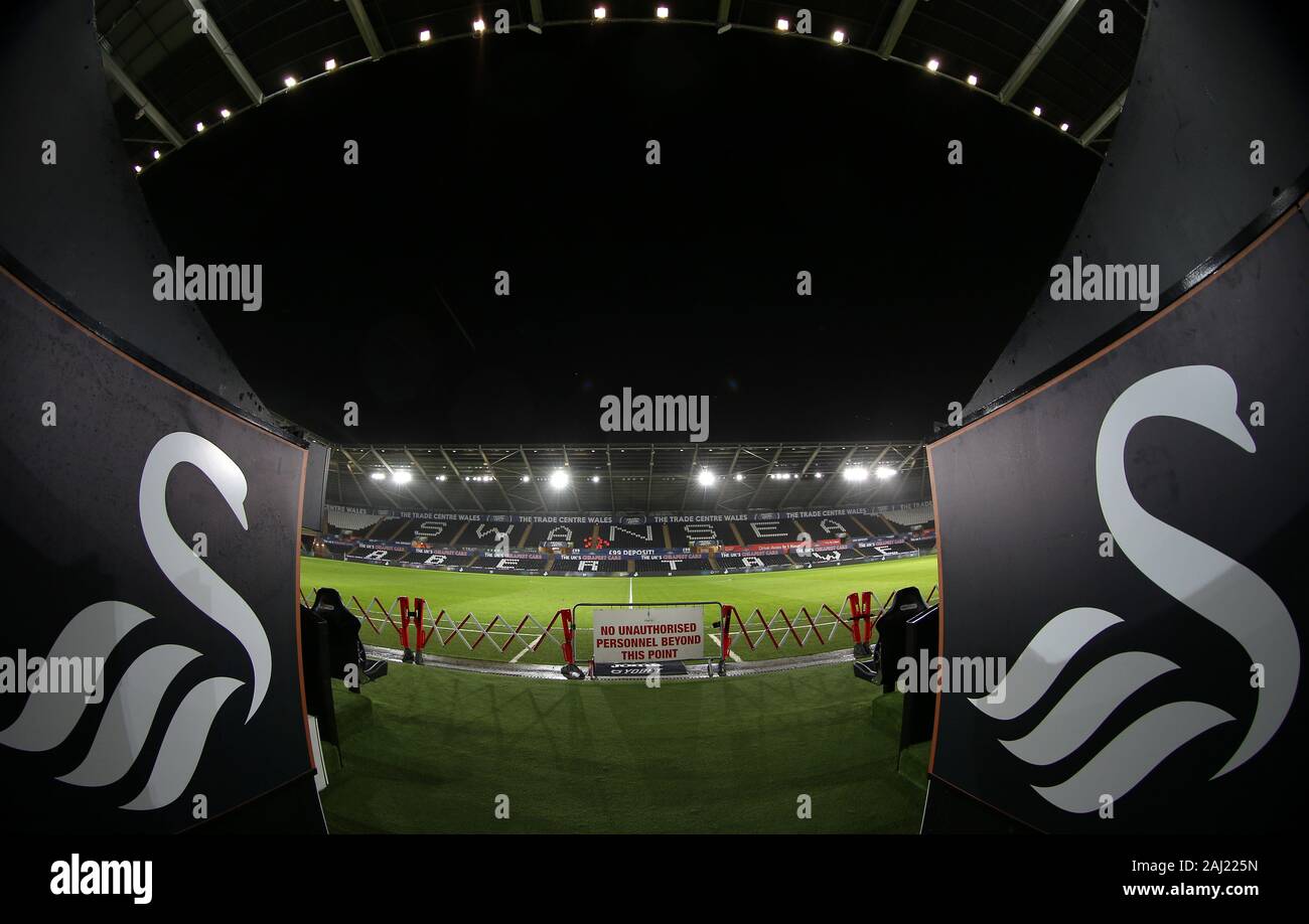 A general view inside the Liberty Stadium before the Sky Bet ...