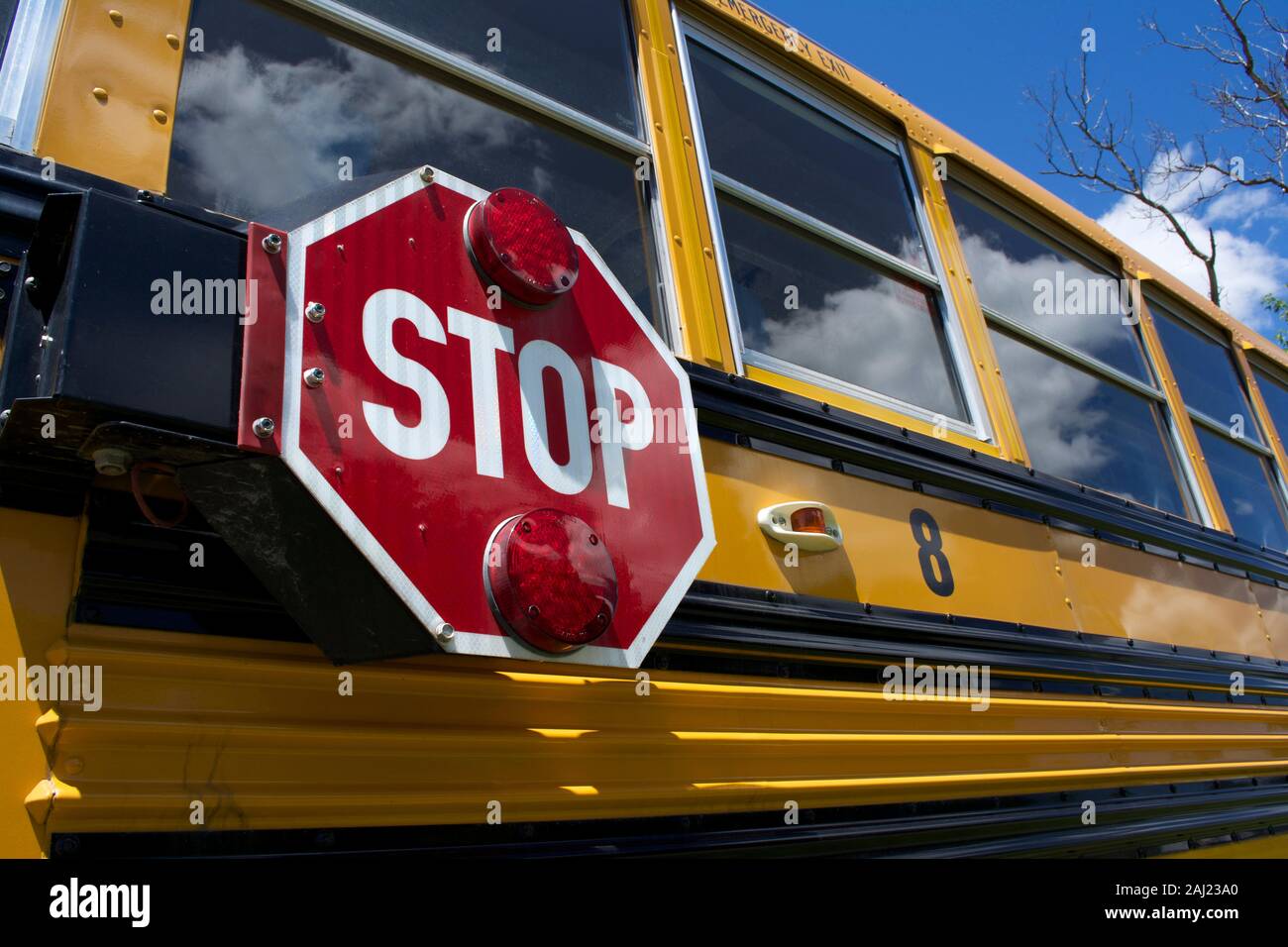 School bus stop signs hi-res stock photography and images - Alamy