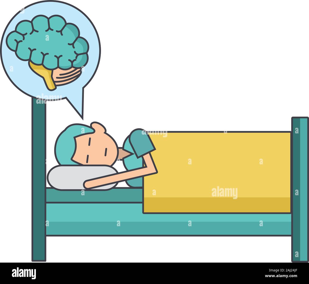 Sleeping brain illustration hi-res stock photography and images - Alamy