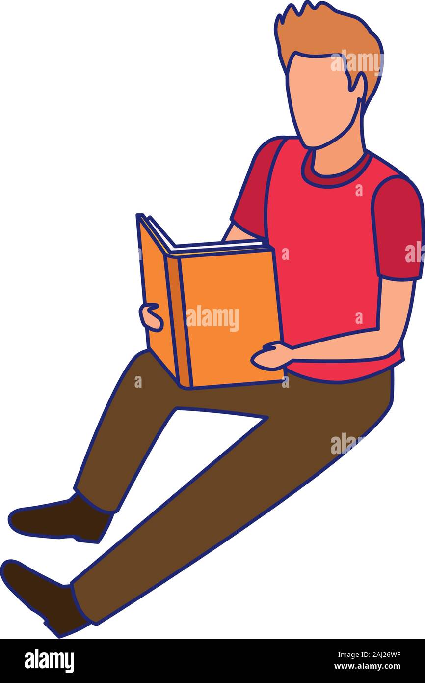 avatar man reading a book icon Stock Vector Image & Art - Alamy