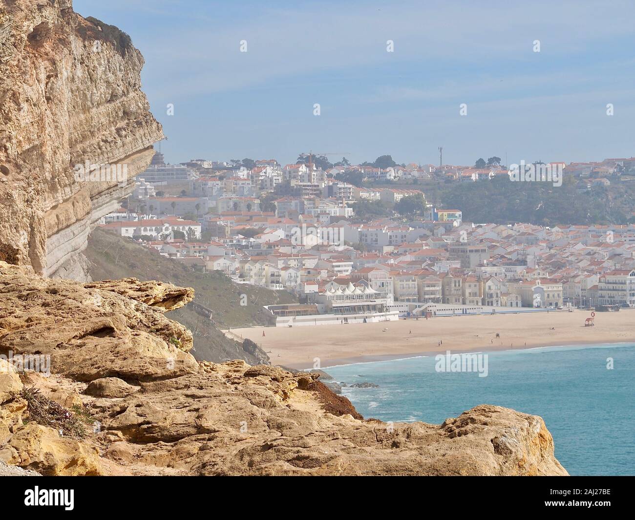 Nazare pier lighthouse hi-res stock photography and images - Alamy