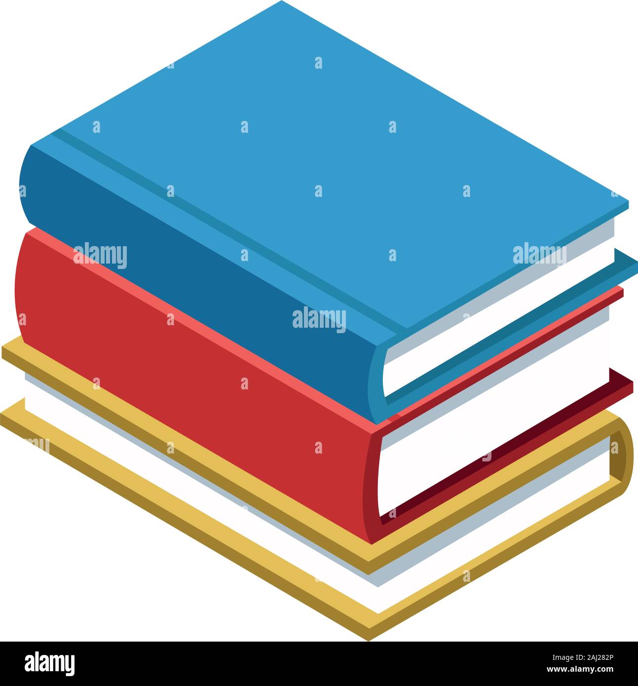 stack of books icon, colorful and flat design Stock Vector Image & Art ...