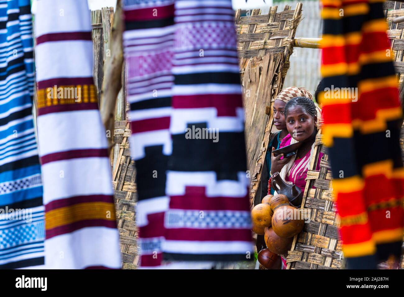 Dorze people, Naciones, Etiopia, Africa Stock Photo - Alamy