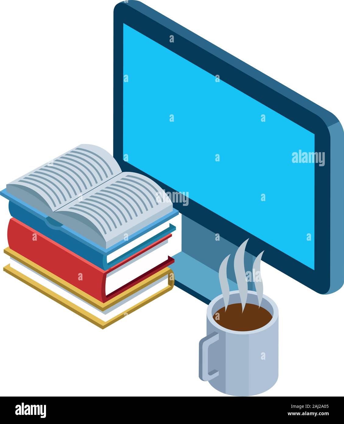 Frame blank screen coffee Stock Vector Images - Alamy