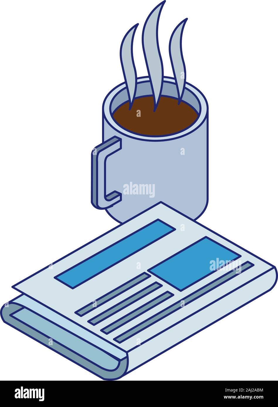 coffee mug and newspaper, colorful design Stock Vector Image & Art - Alamy