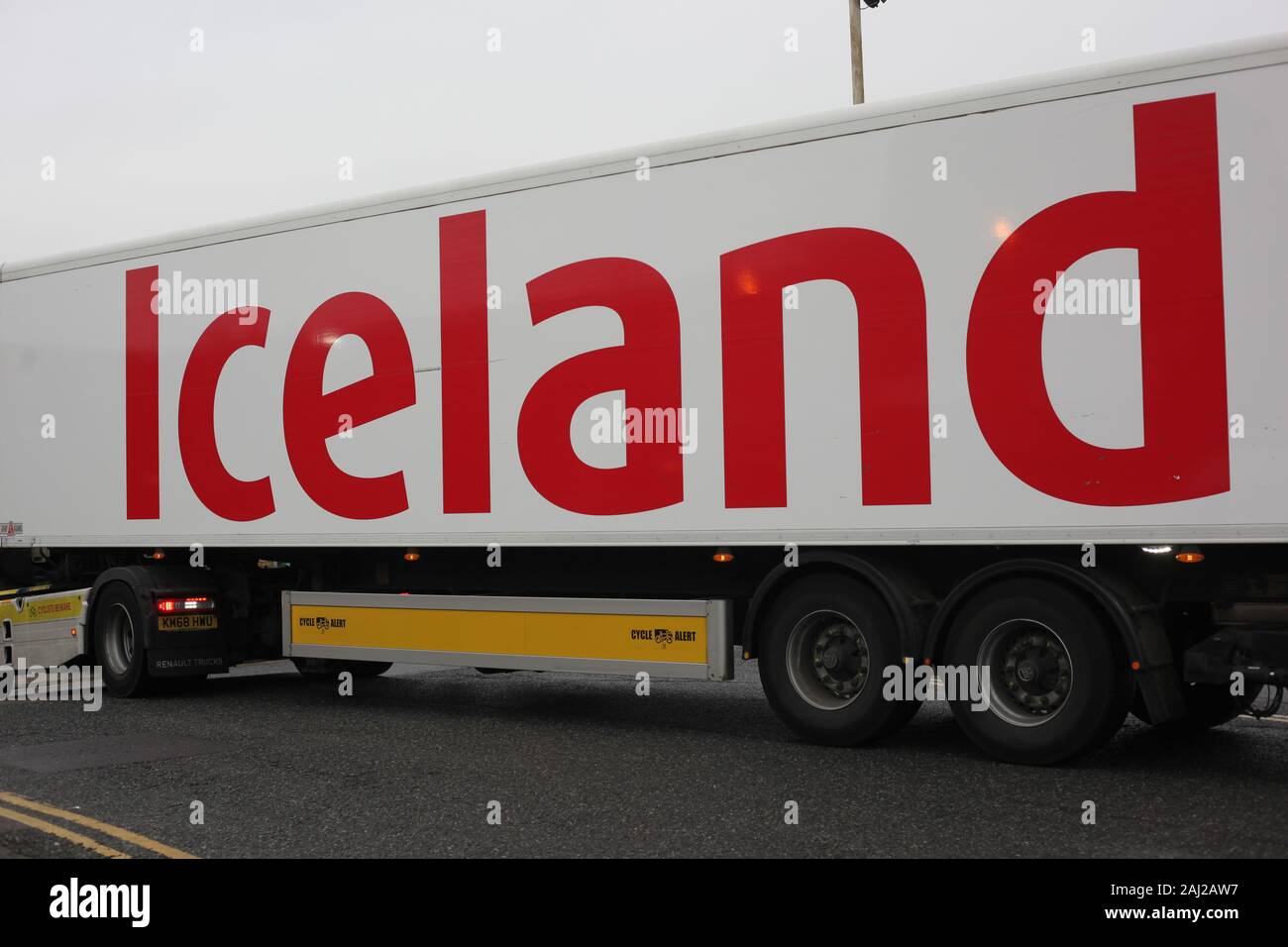 Iceland lorry delivering to store in Essex, Britain Stock Photo - Alamy