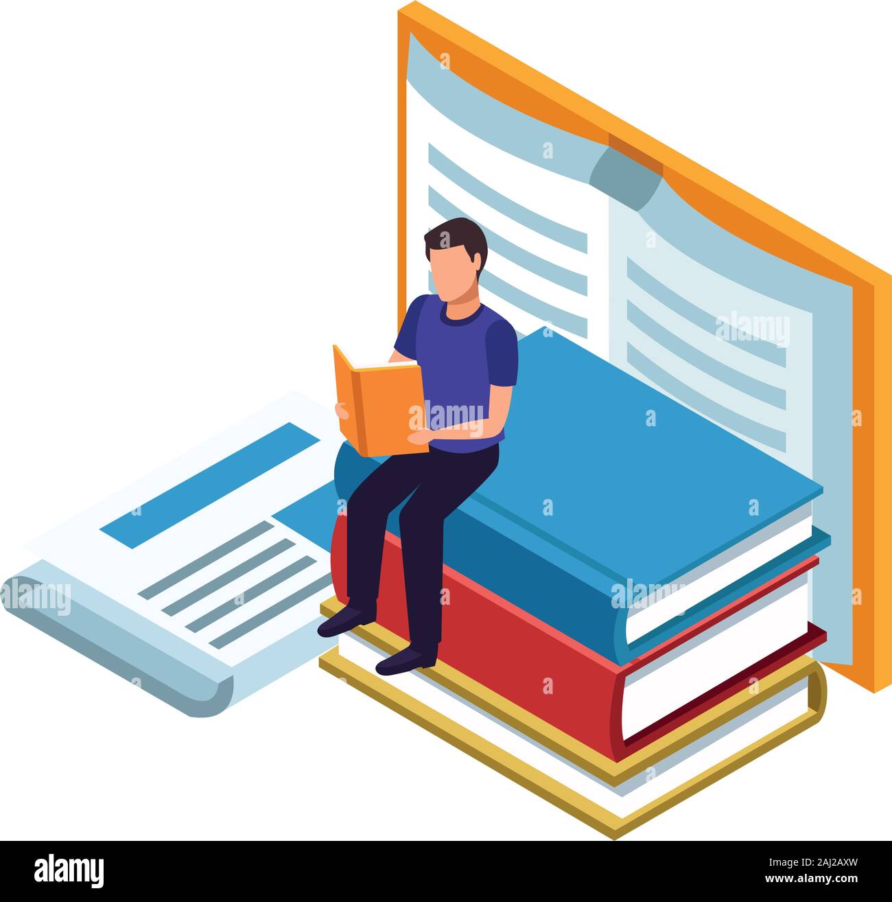 Big reader Stock Vector Images - Alamy