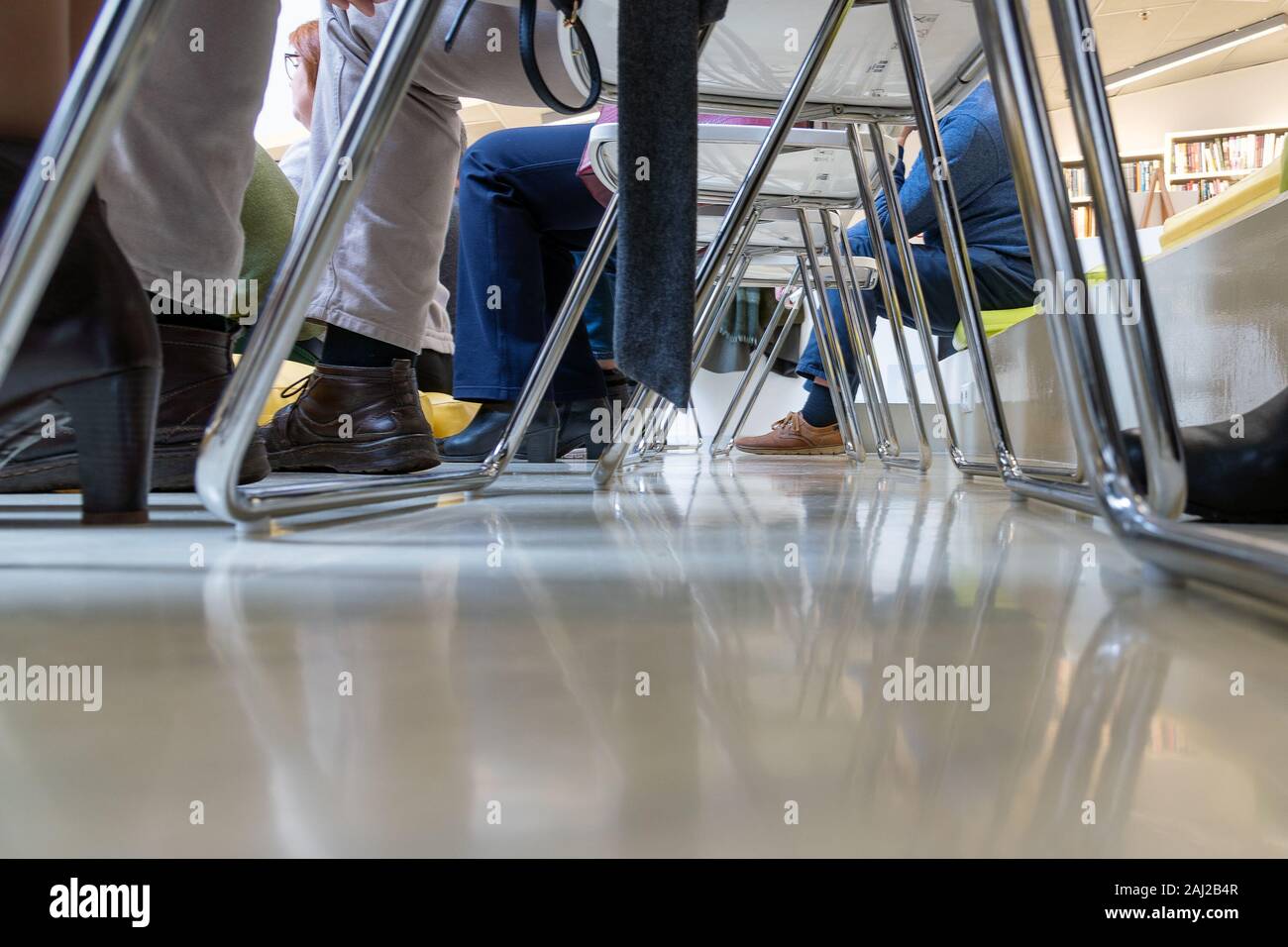 Office chairs legs hi-res stock photography and images - Alamy