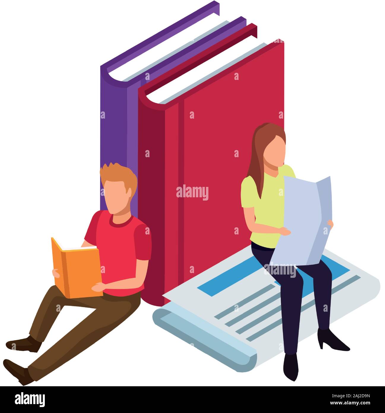 Blank open newspaper Stock Vector Images - Alamy