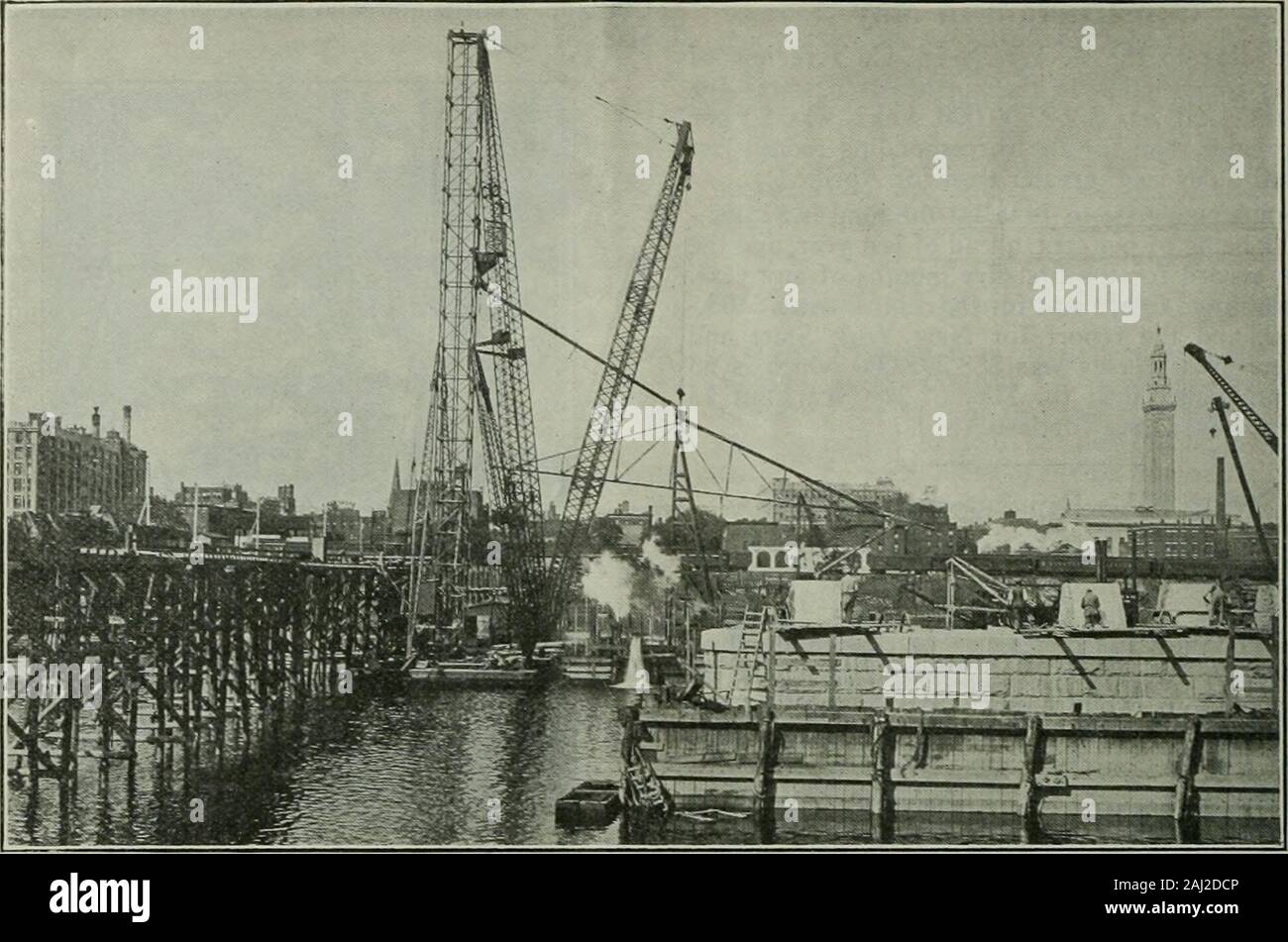 Public works . ardsof stone deposited in the shape of a segment of ...