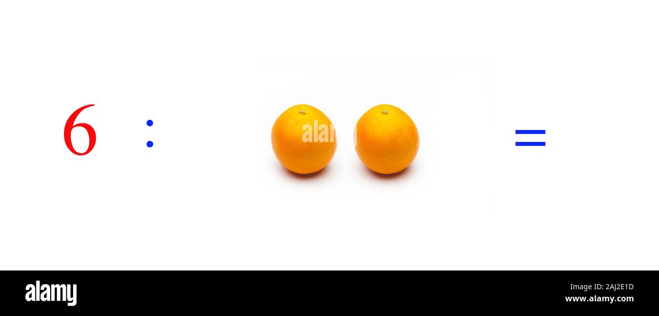 Simple problems of mathematical division with oranges, problems for ...