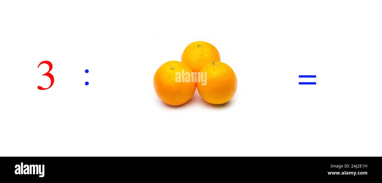 Simple problems of mathematical division with oranges, problems for ...