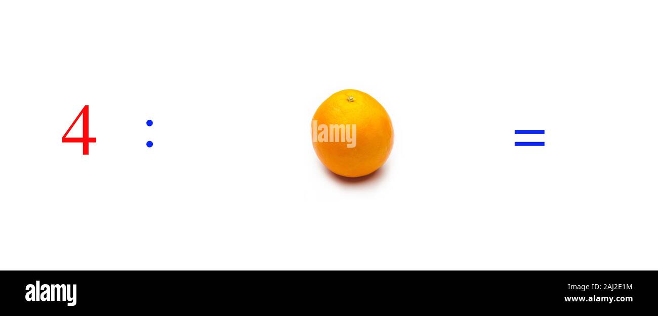 Simple problems of mathematical division with oranges, problems for ...