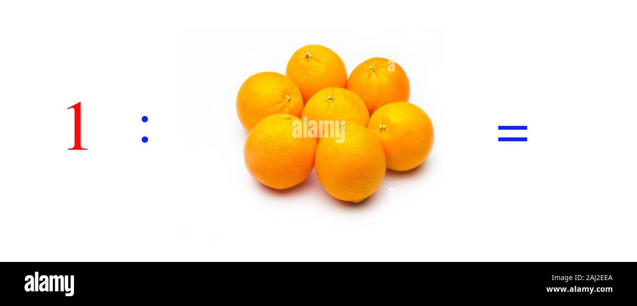 Simple problems of mathematical division with oranges, problems for ...