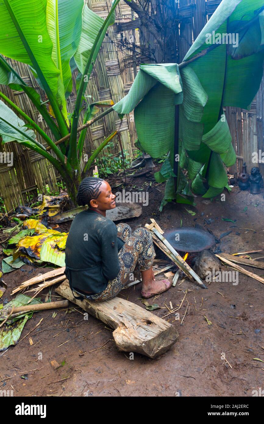 Dorze people, Naciones, Etiopia, Africa Stock Photo - Alamy