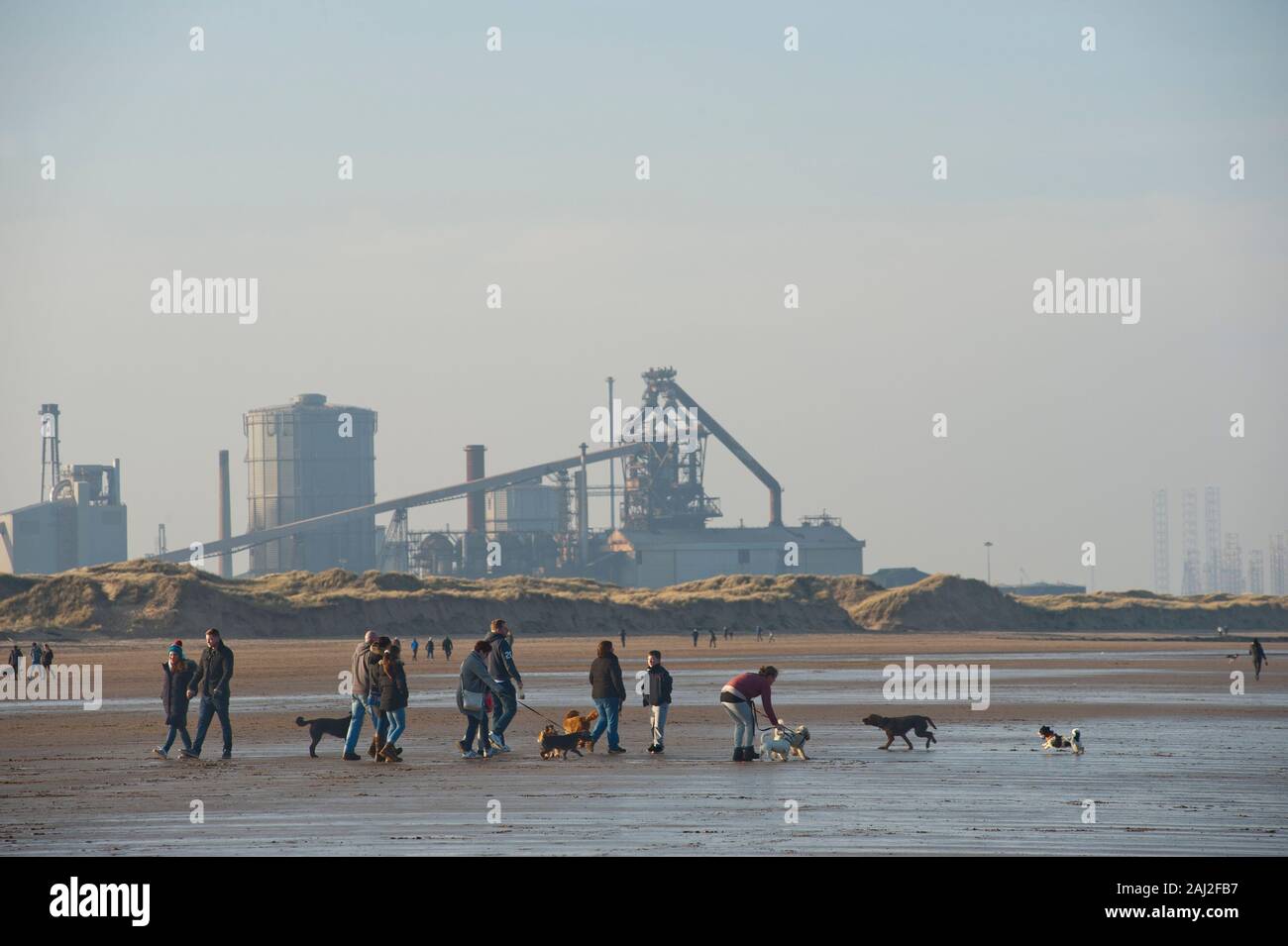 Coatham beach river tees redcar hi-res stock photography and images - Alamy