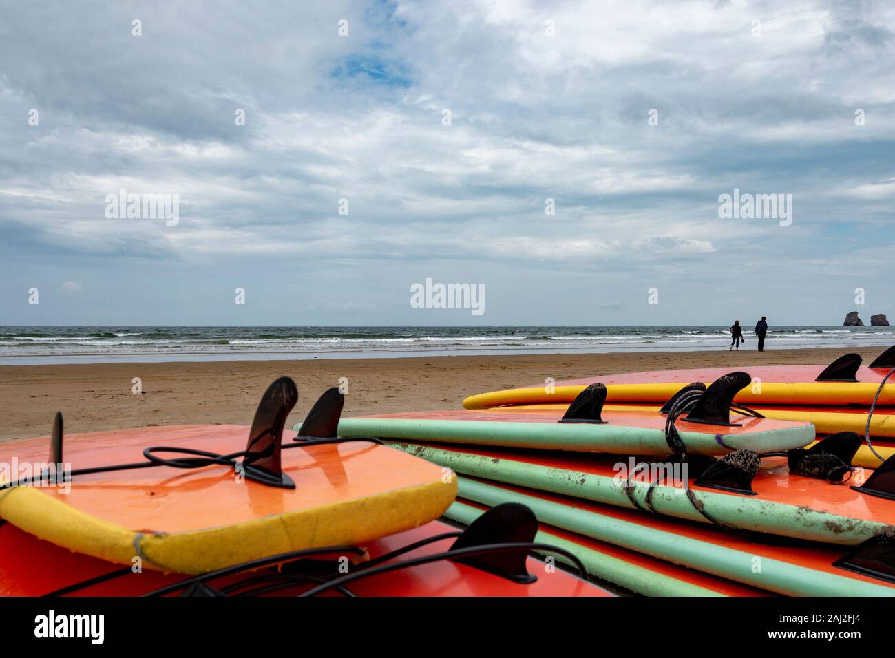 Stack of surfboards at sea Stock Photo - Alamy
