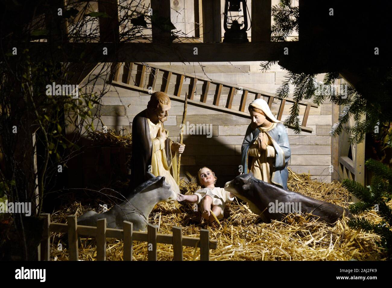 Traditional crib of the france hi-res stock photography and images - Alamy
