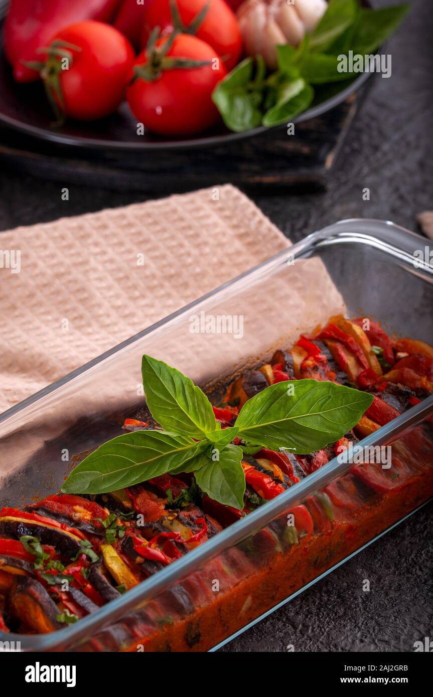 A dish of French cuisine - Ratatouille. Dish of the fall season Stock ...