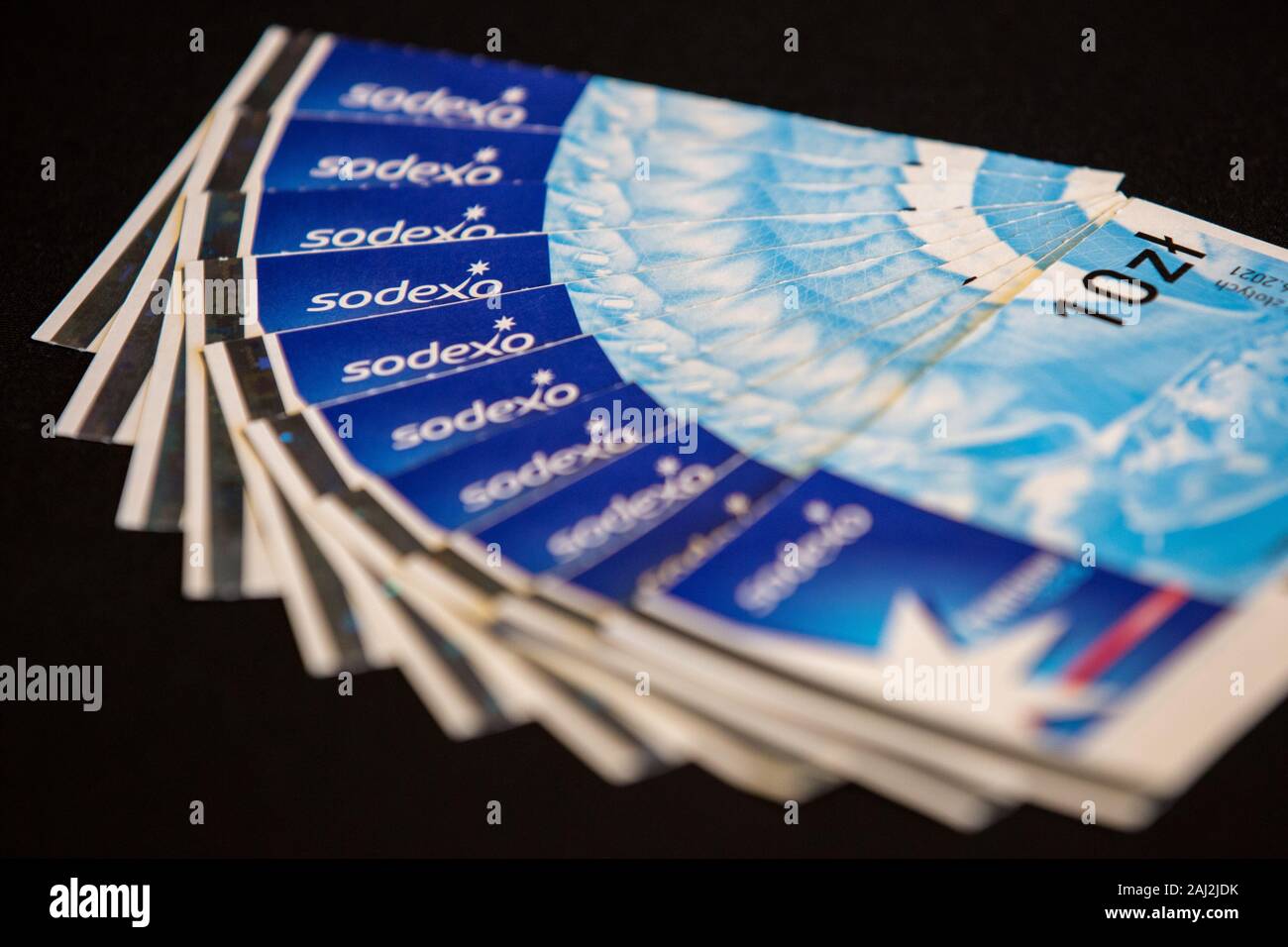 In this photo illustration the Sodexo vouchers are being displayed ...