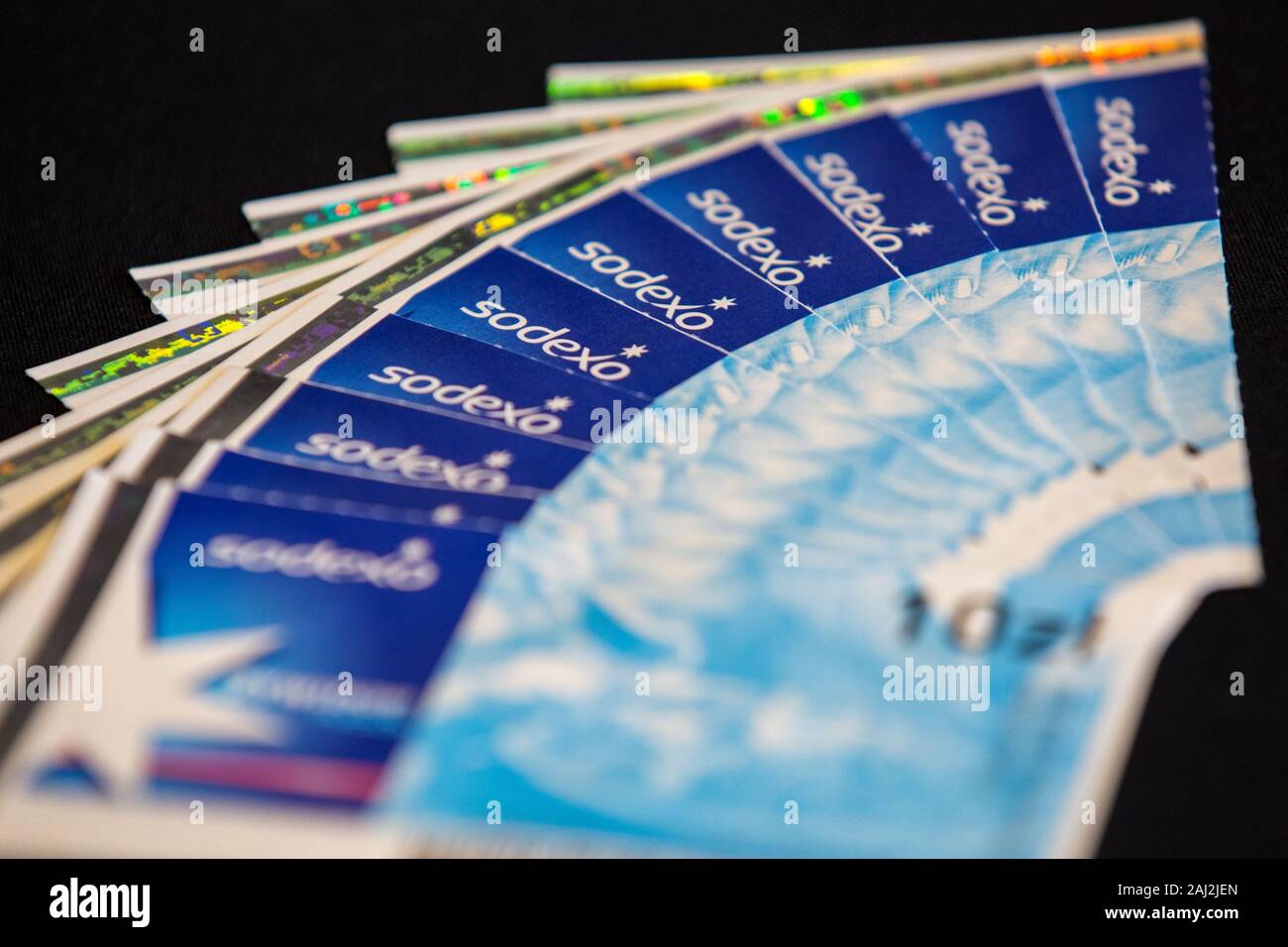 In this photo illustration the Sodexo vouchers are being displayed ...