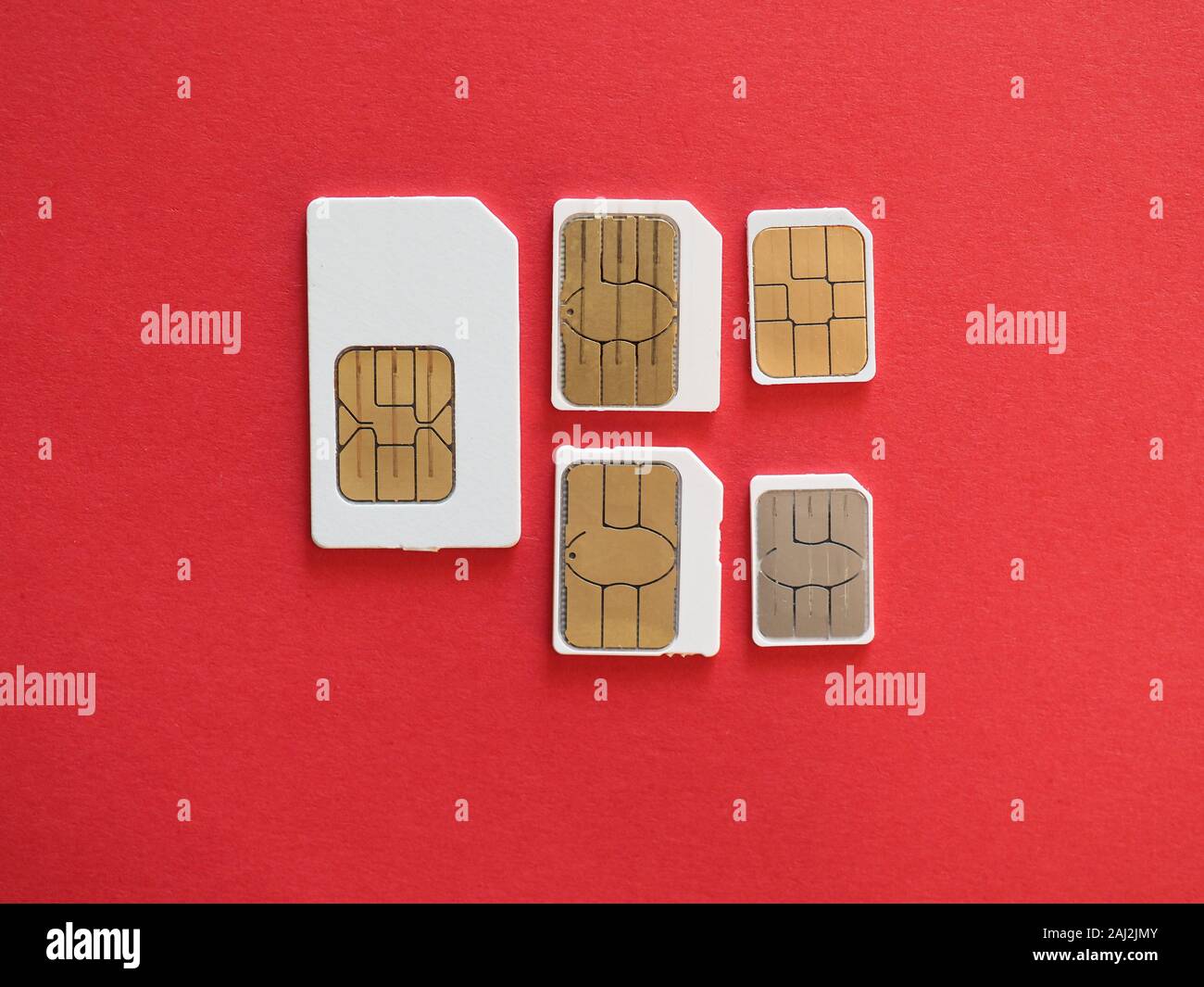 Mini, micro and nano sims for mobile phone Stock Photo - Alamy