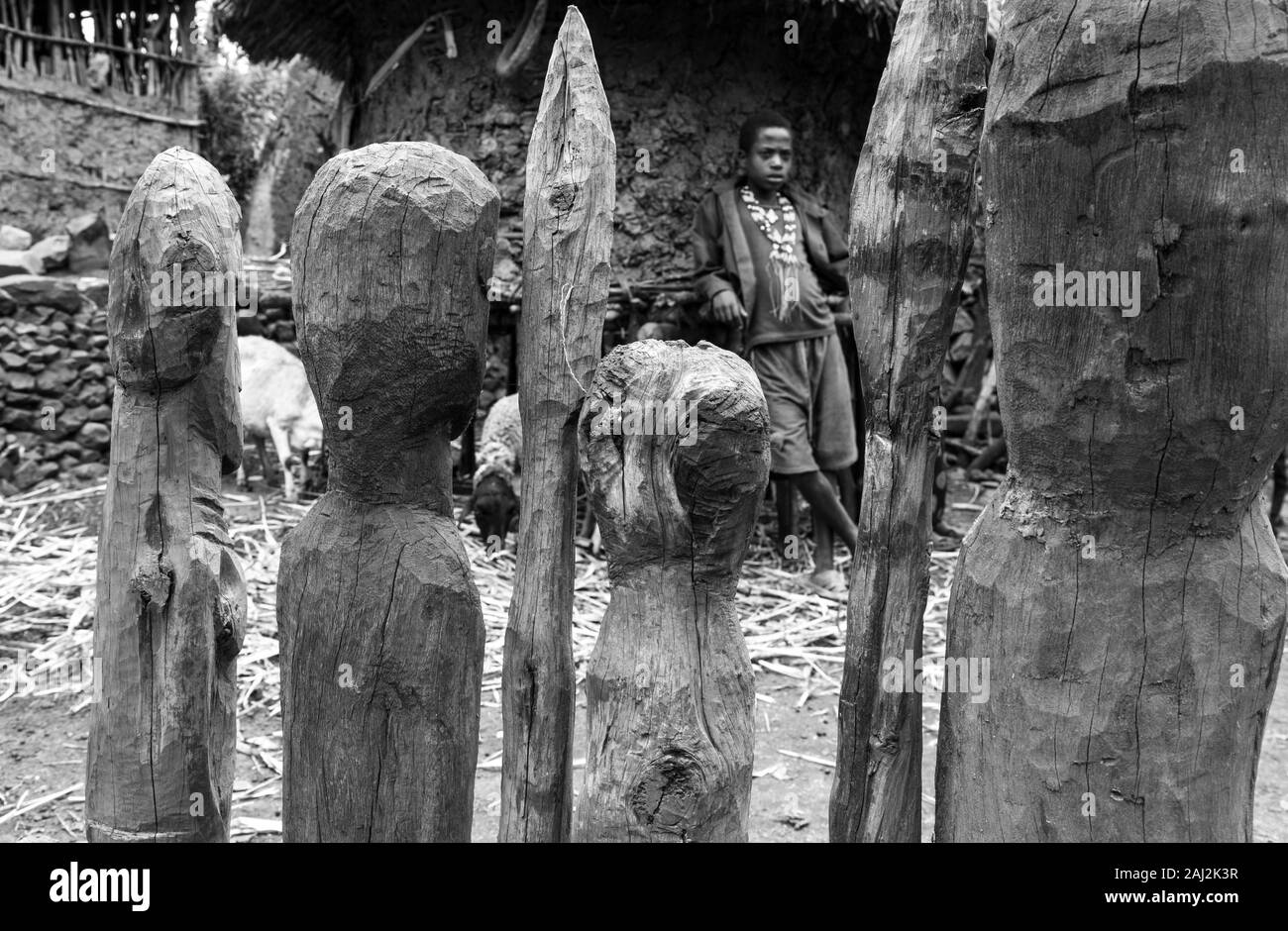 Konso people, Konso village, Naciones, Ethiopia, Africa Stock Photo - Alamy