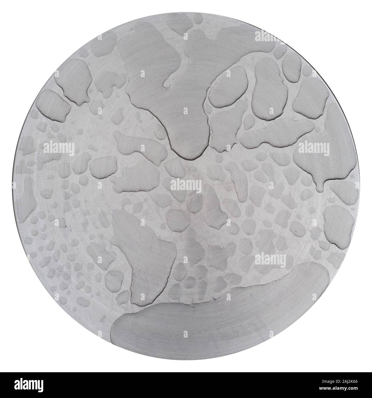 wet grey steel texture with droplets of water isolated over white ...