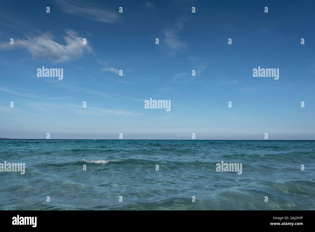 Blue Mediterranean sea water in nice summer day Stock Photo - Alamy