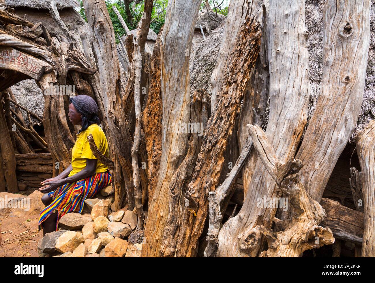 Konso people, Konso village, Naciones, Ethiopia, Africa Stock Photo - Alamy