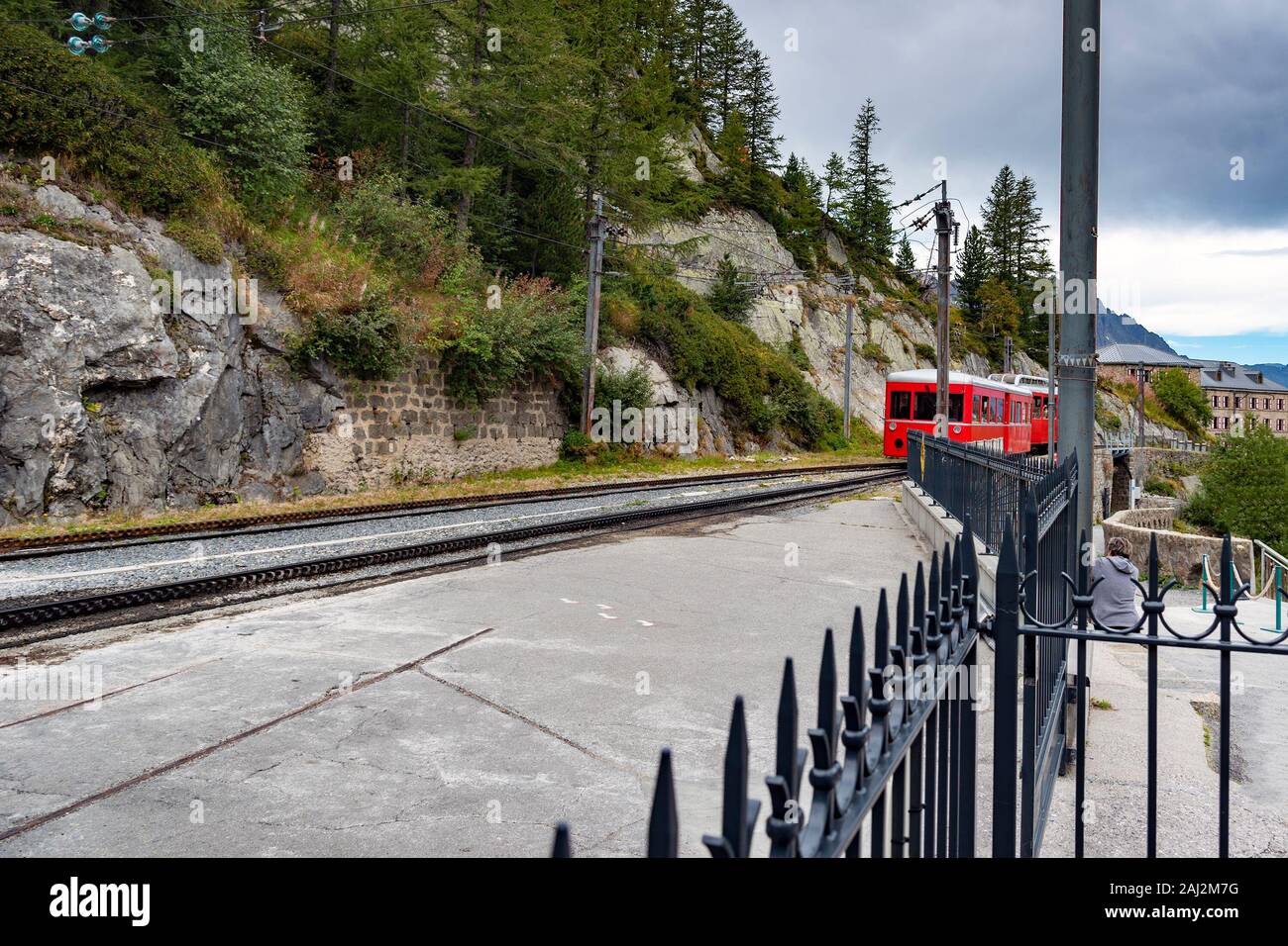 Train in the alps hi-res stock photography and images - Alamy
