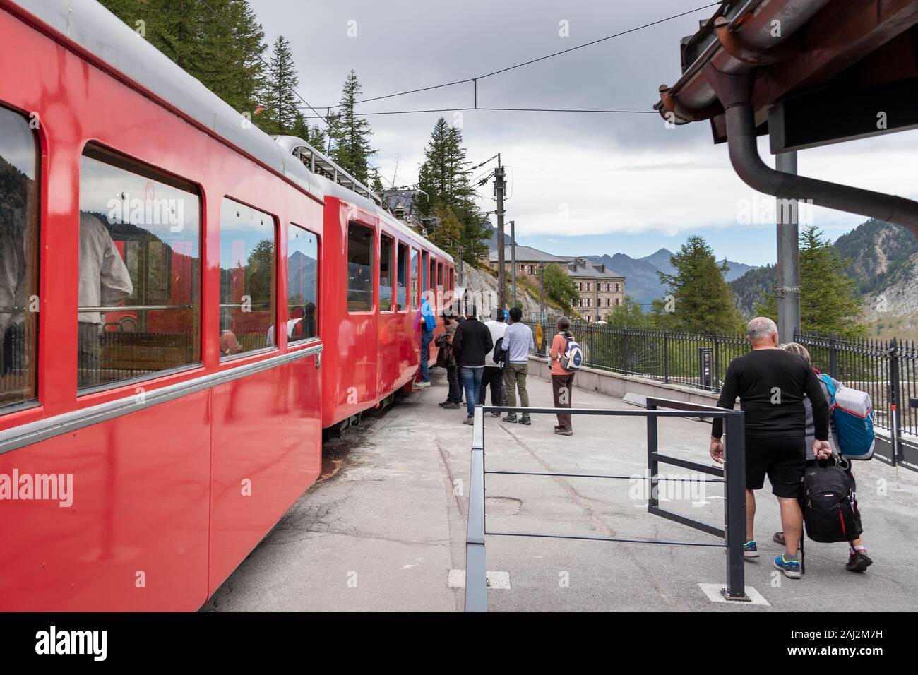 Train in the alps hi-res stock photography and images - Alamy
