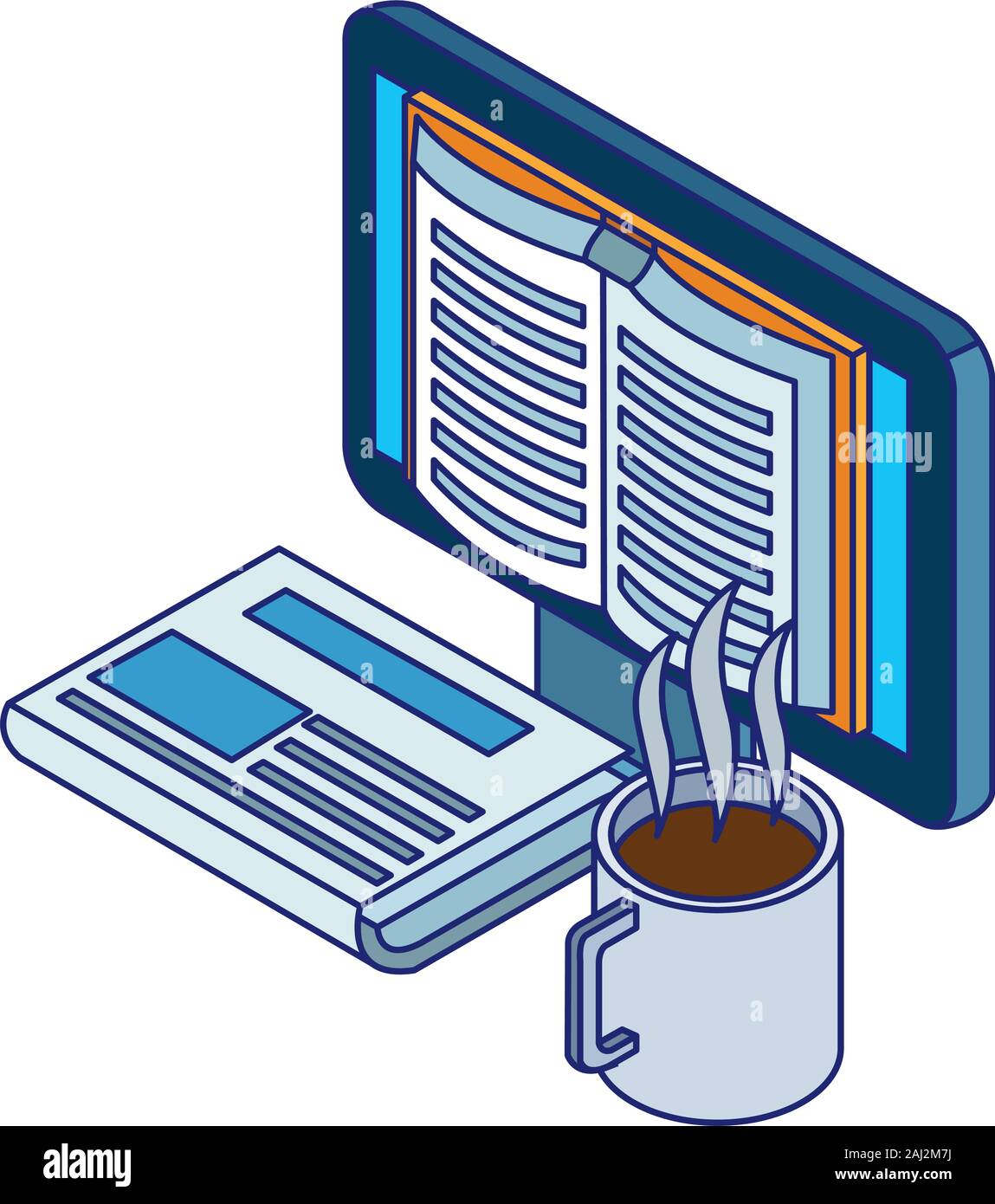 Newspaper and coffee Stock Vector Images - Alamy