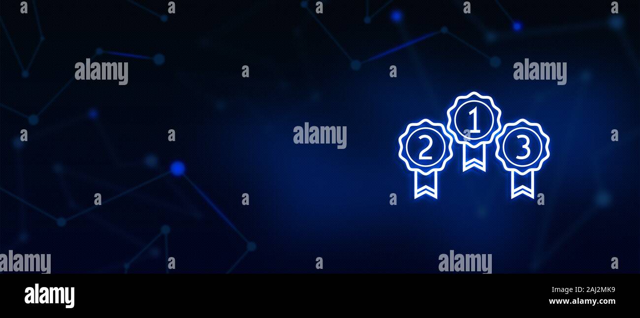 Rank achievement, Medal, Success, website banner, background Stock ...