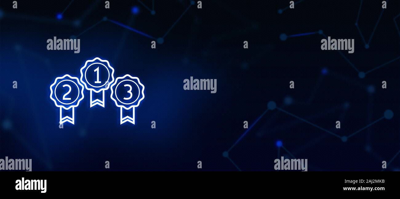 Rank achievement, Medal, Success, website banner, background Stock ...