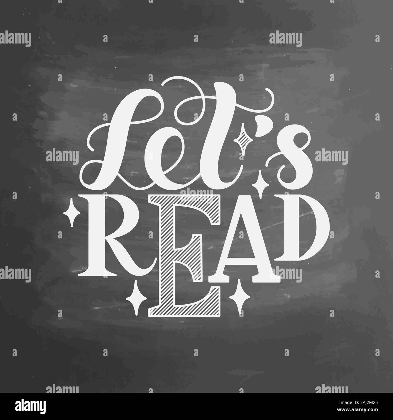 Let s read. Inspirational and motivational quotes. Hand painted ink ...