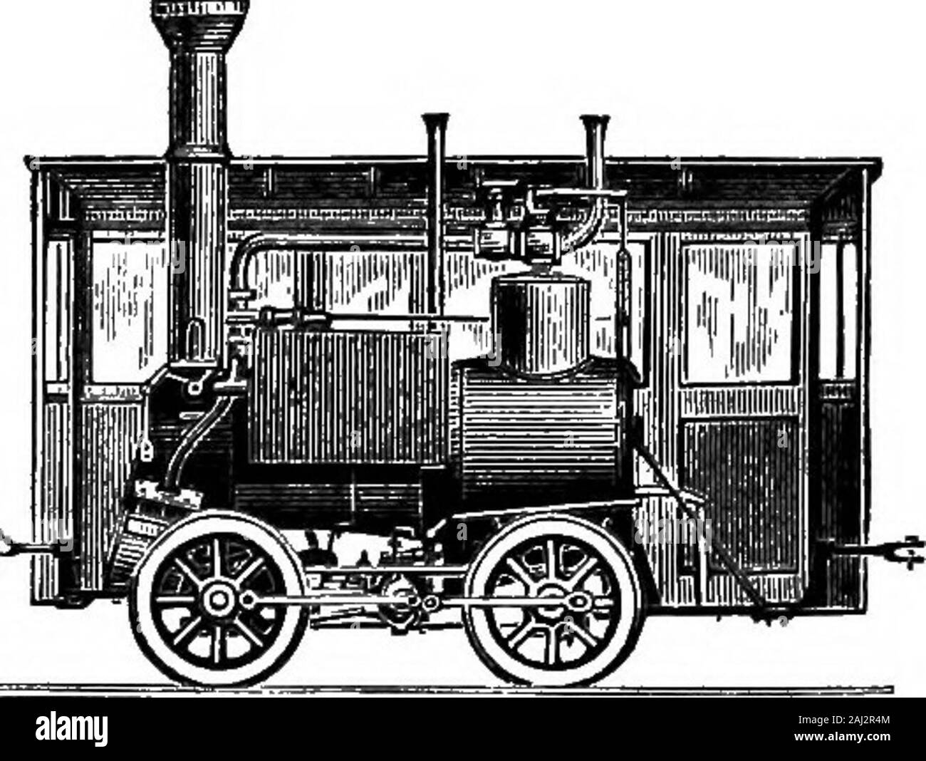 Long boiler steam locomotive Black and White Stock Photos & Images - Alamy