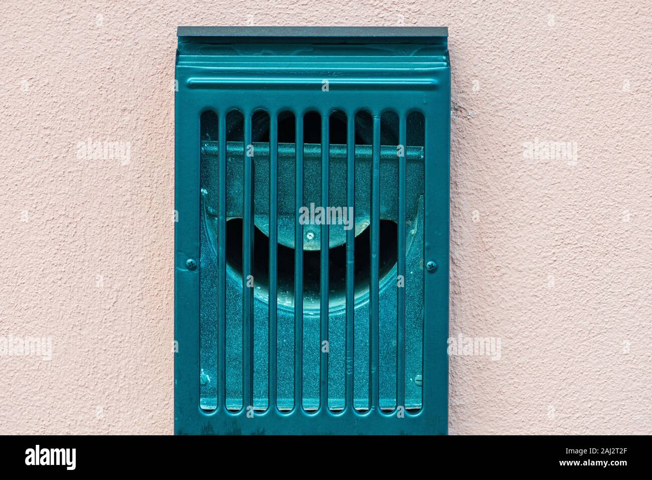 Ventilation system with grille and opening in the house wall Stock ...