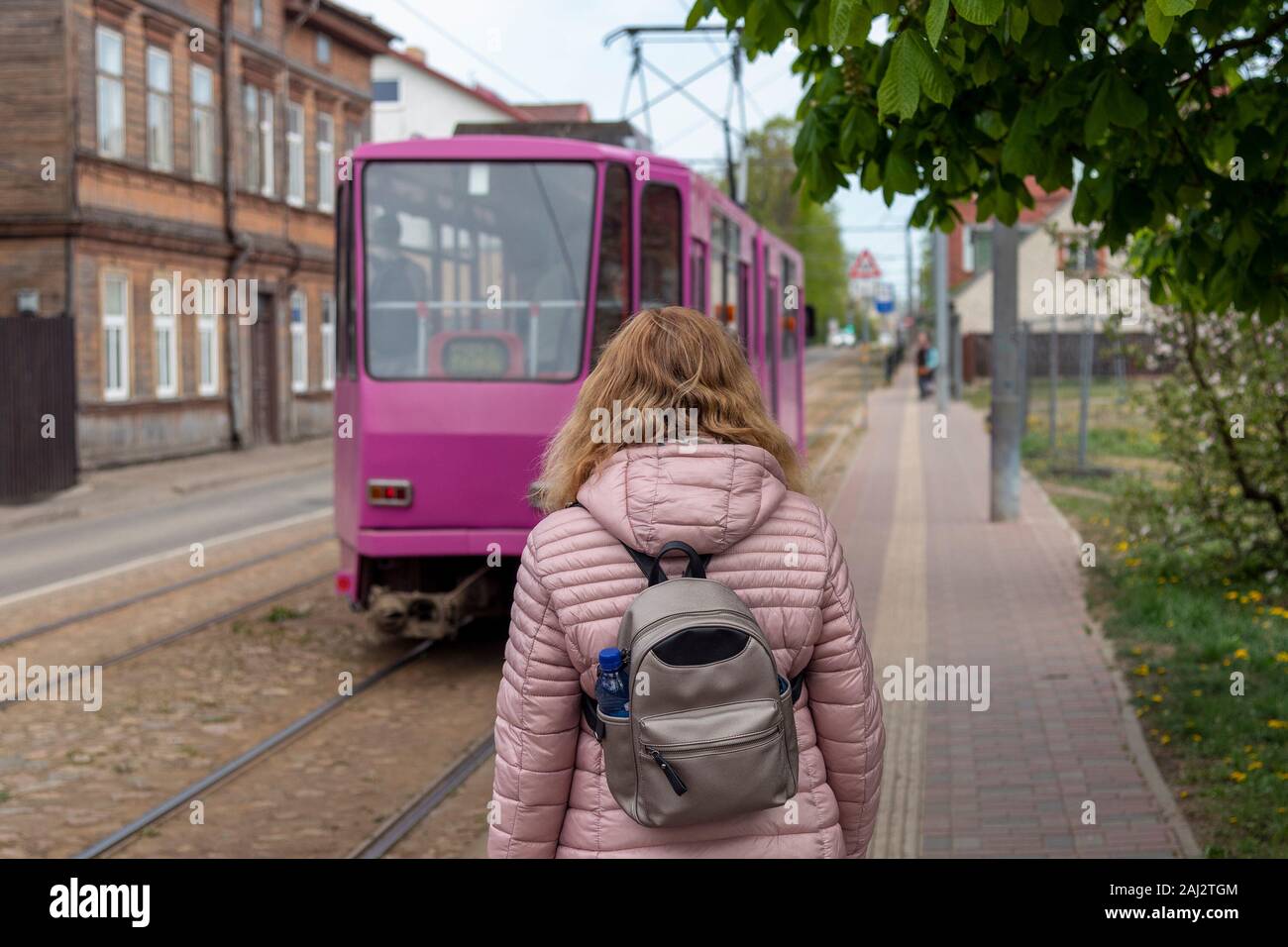 Pink tram hi-res stock photography and images - Alamy