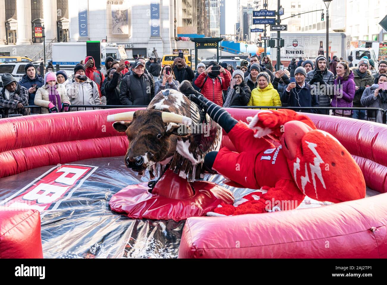 New York, NY - January 2, 2020: St. John’s University mascot Johnny ...