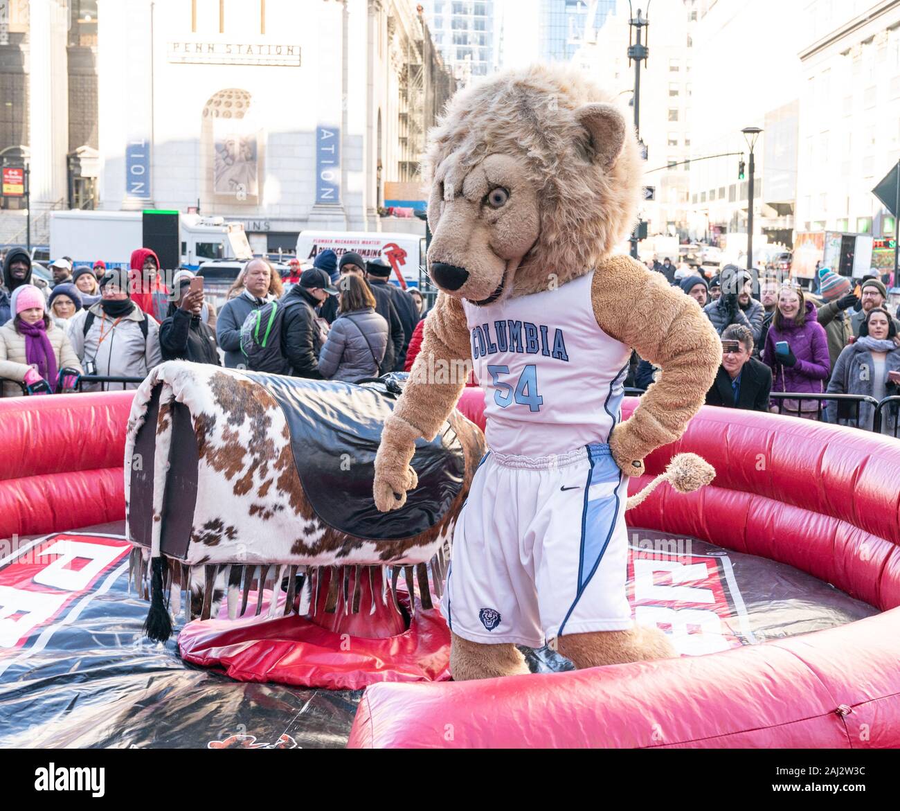 New York, NY - January 2, 2020: Columbia University mascot Roar-ee ...