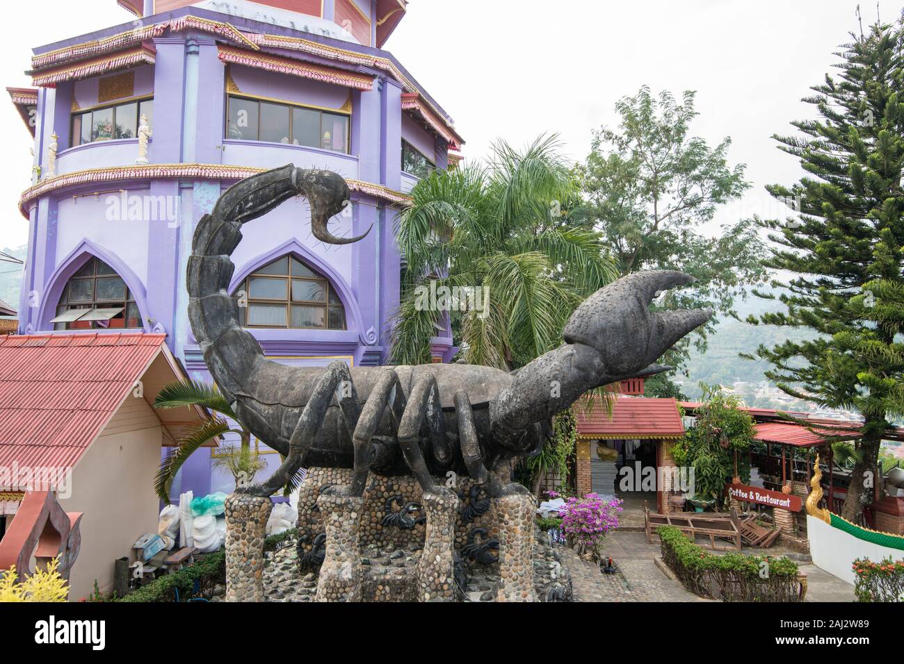 the scorpio monument at te Wat Phra That Doi Wao Temple in the town of ...