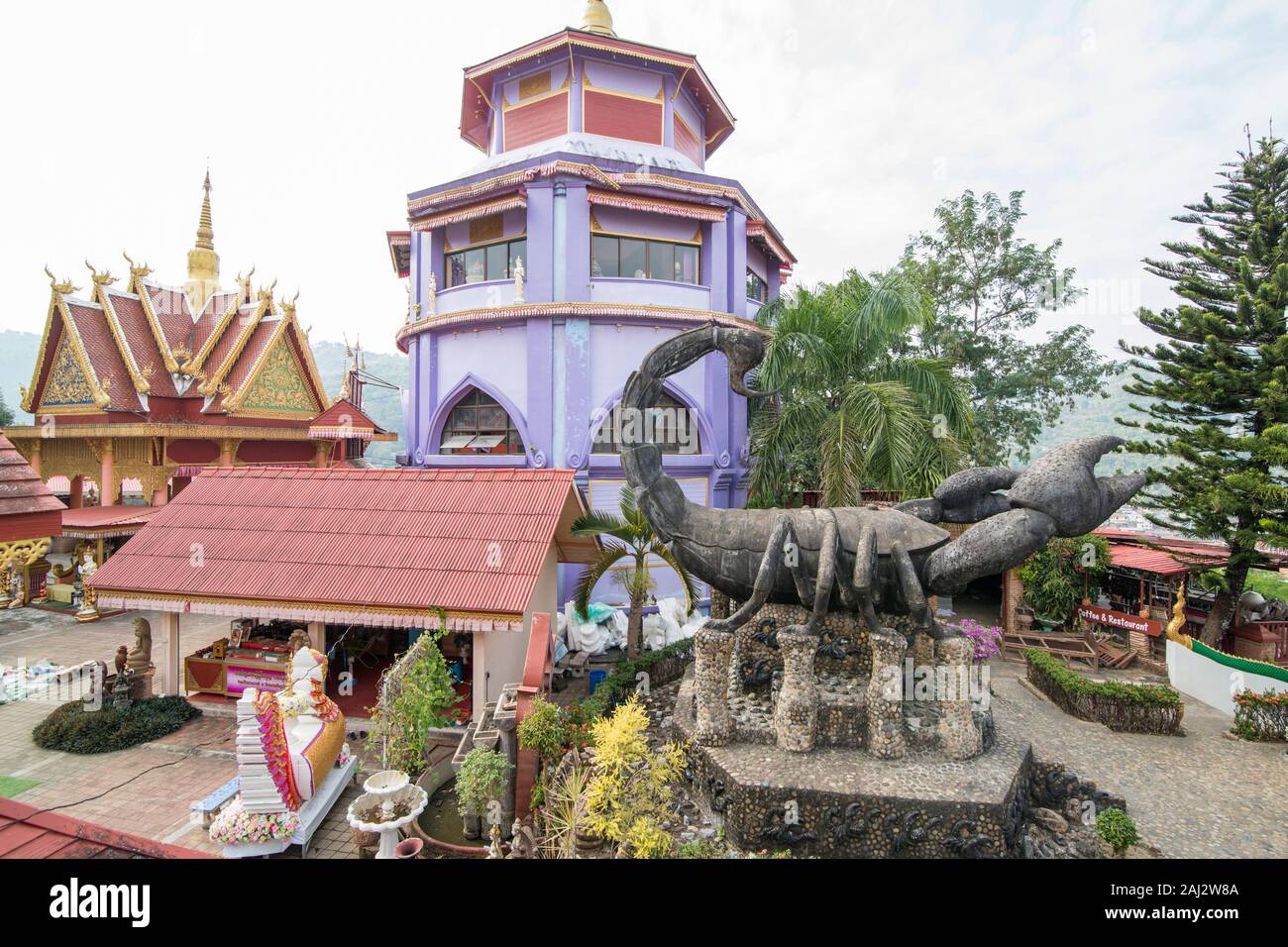 the scorpio monument at te Wat Phra That Doi Wao Temple in the town of ...